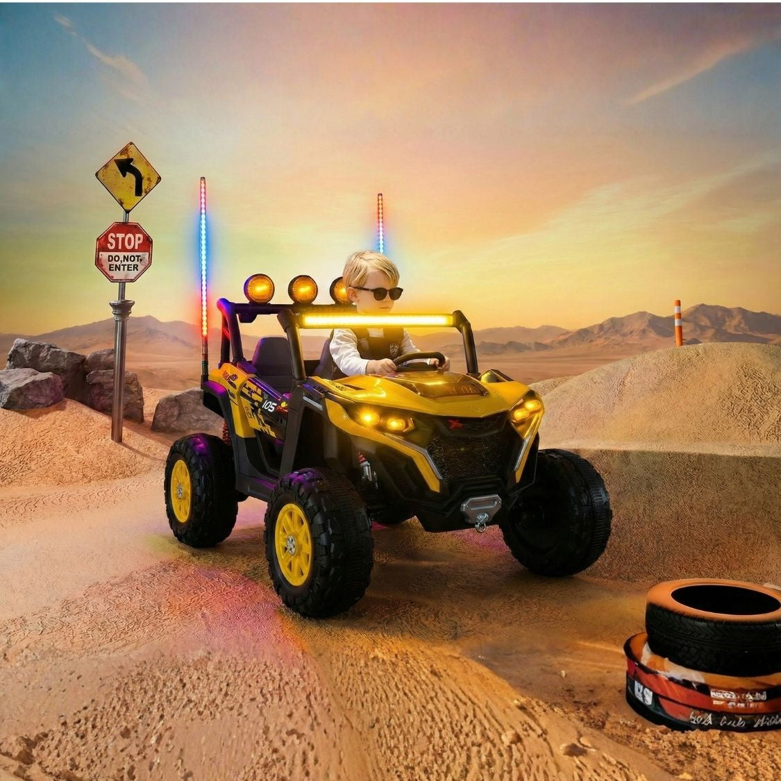 Kids Car Kids Electric Buggy 4WD Ride On Car | Gear Force Australia